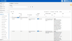 HeavyJob Diary Report - Communication from the Field | HCSS Success